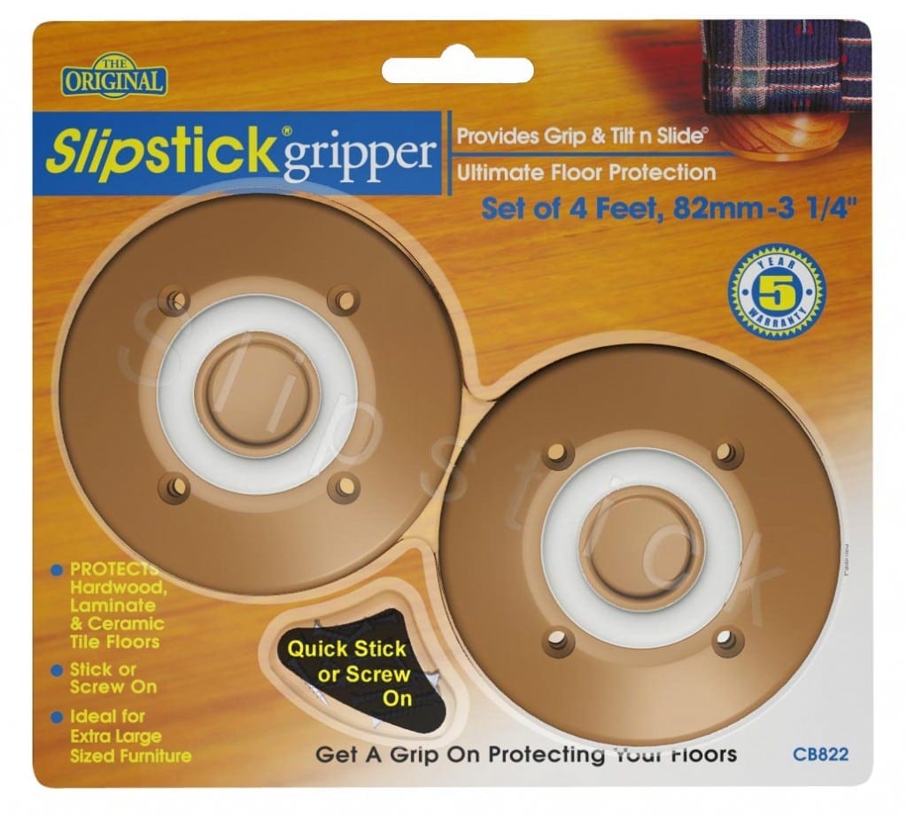 Set of 4, 3-1/4” Round (82mm) Gripper Feet, Caramel – CB822 | Slipstick ...