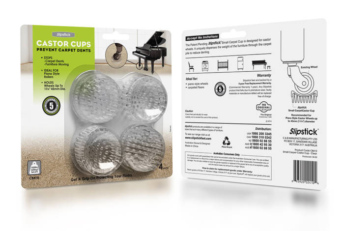 Non-slip Furniture Gripper Cups for Stability | Slipstick