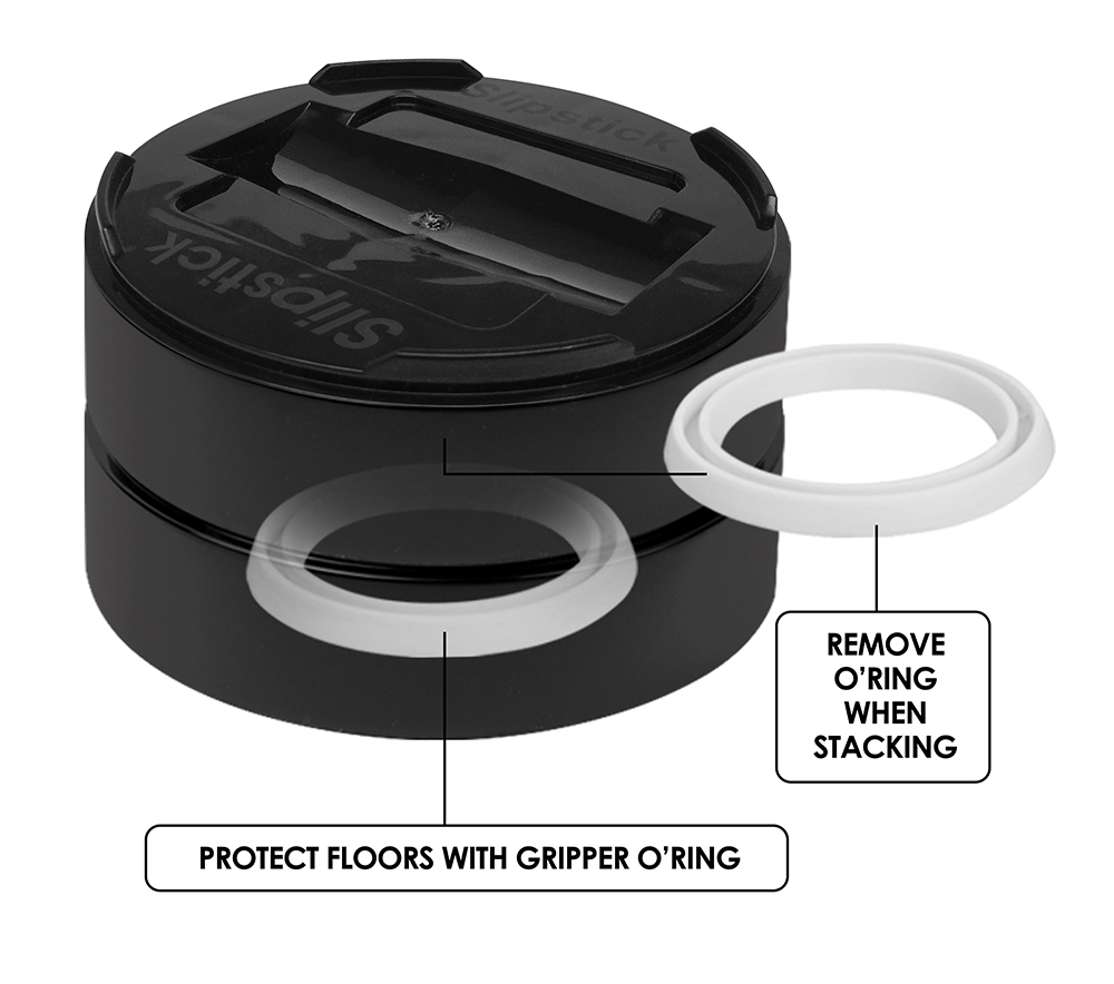 Set of 8 – 1” (25mm) Stack-Its Riser Feet, Black – CB657 | Slipstick Foot