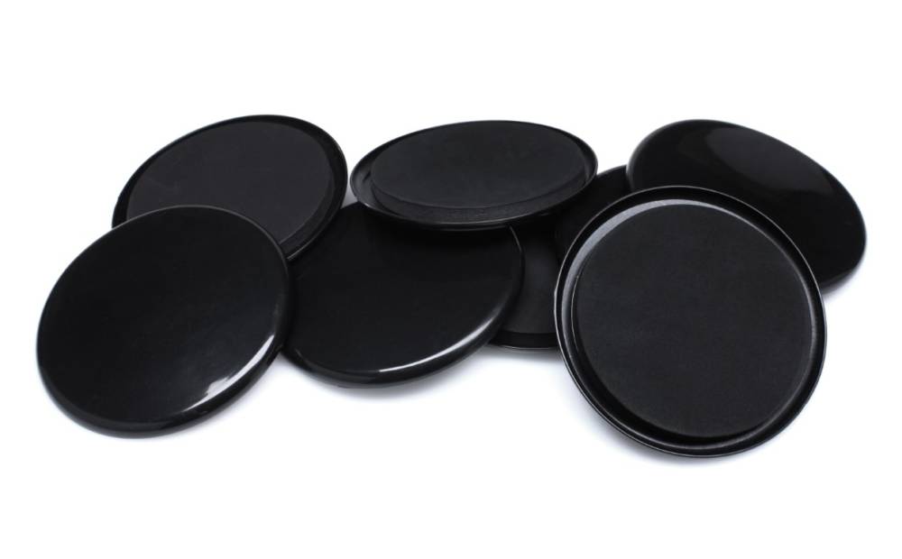 Set of 8 – 5” (127mm) Plastic Furniture Sliders, Black – CB132 ...