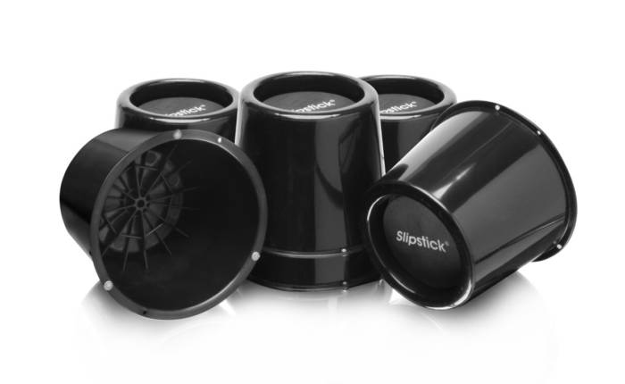 Set of 6 – 3” (75mm) Bed/Furniture Riser, Black – CB653 | Slipstick Foot